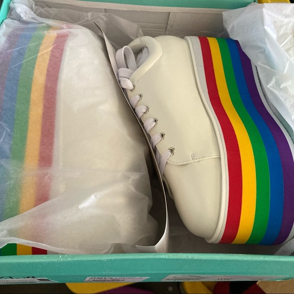 None | Shoes | Rainbow Platform Sneakers 7 8 | Poshmark